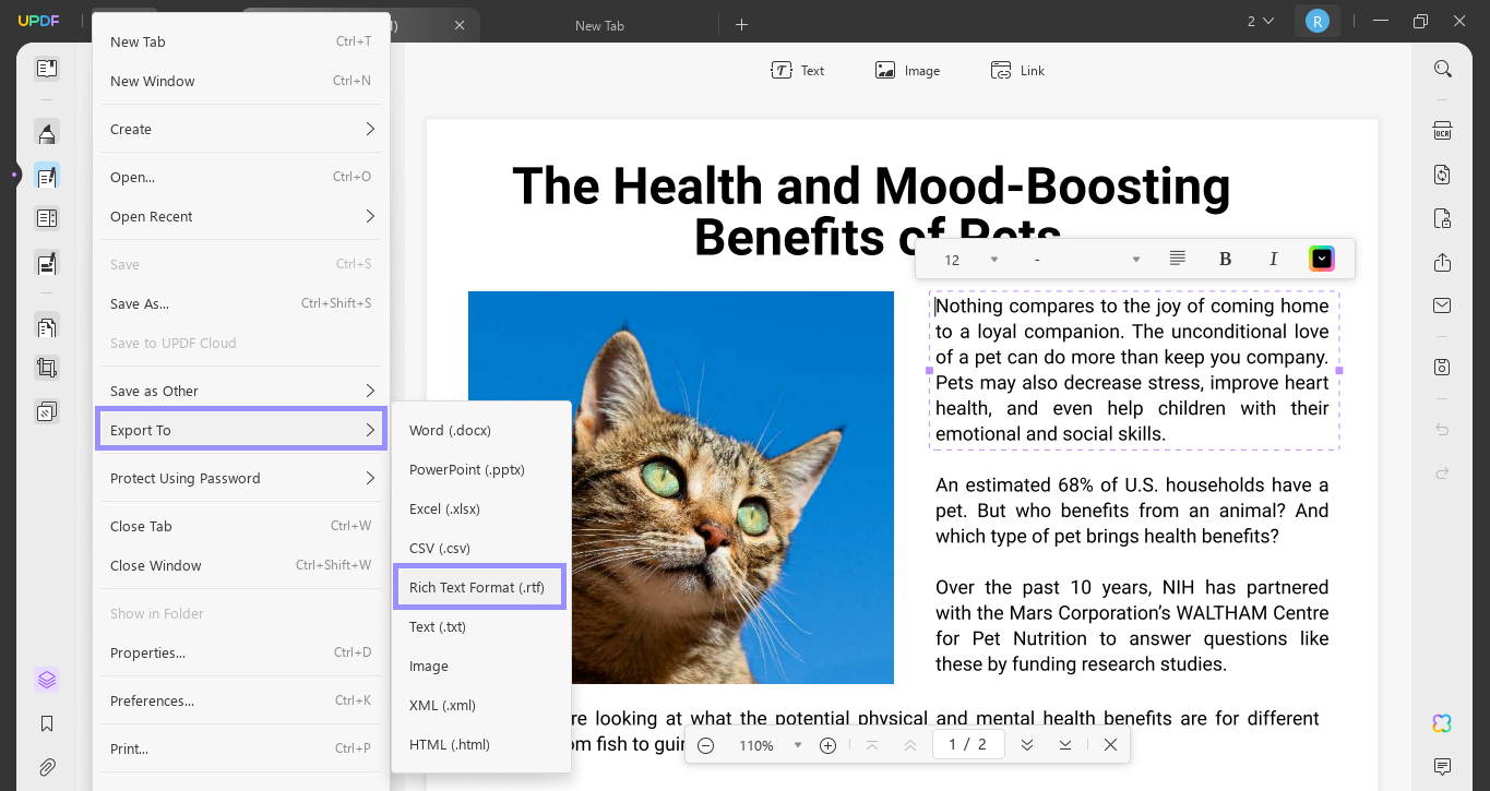 10 Top-notch Free PDF to RTF Converters to Try | UPDF