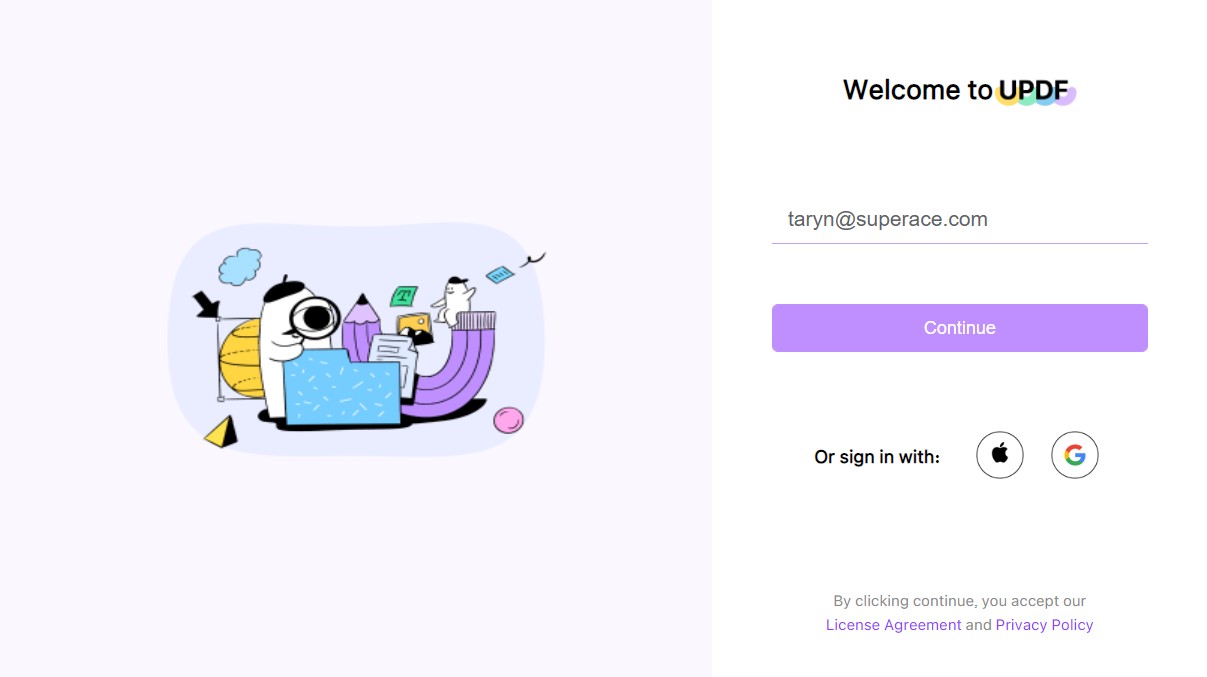 Sign Up a UPDF Account | User Guide