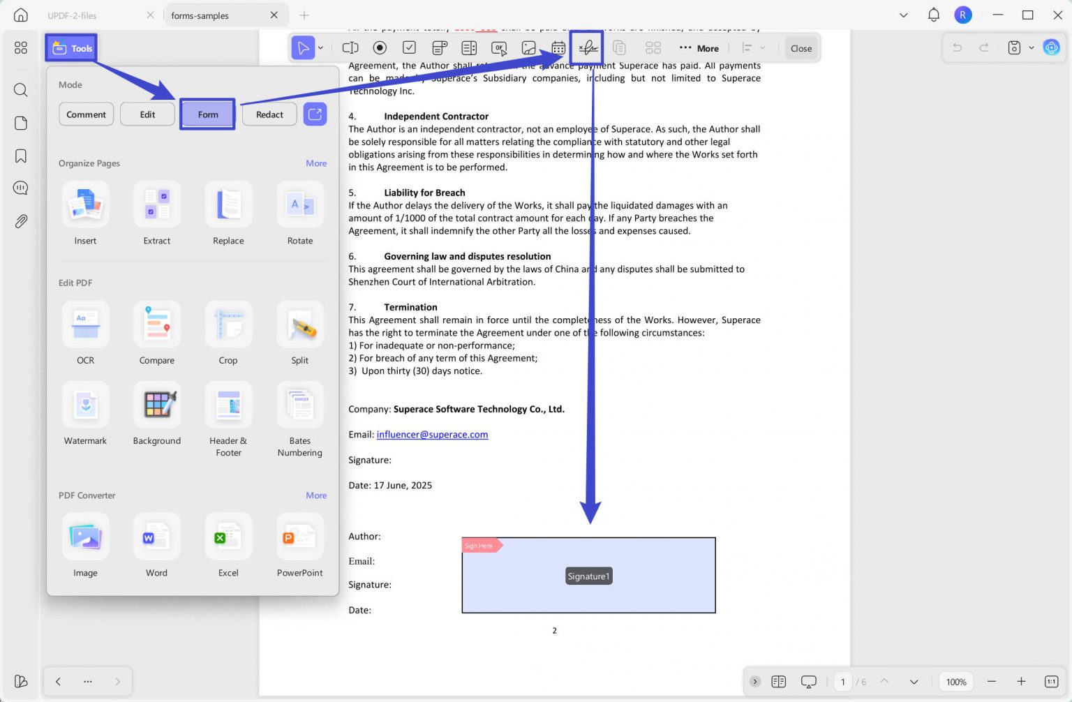 Digital signature not showing up in saved PDF | [Official] UPDF