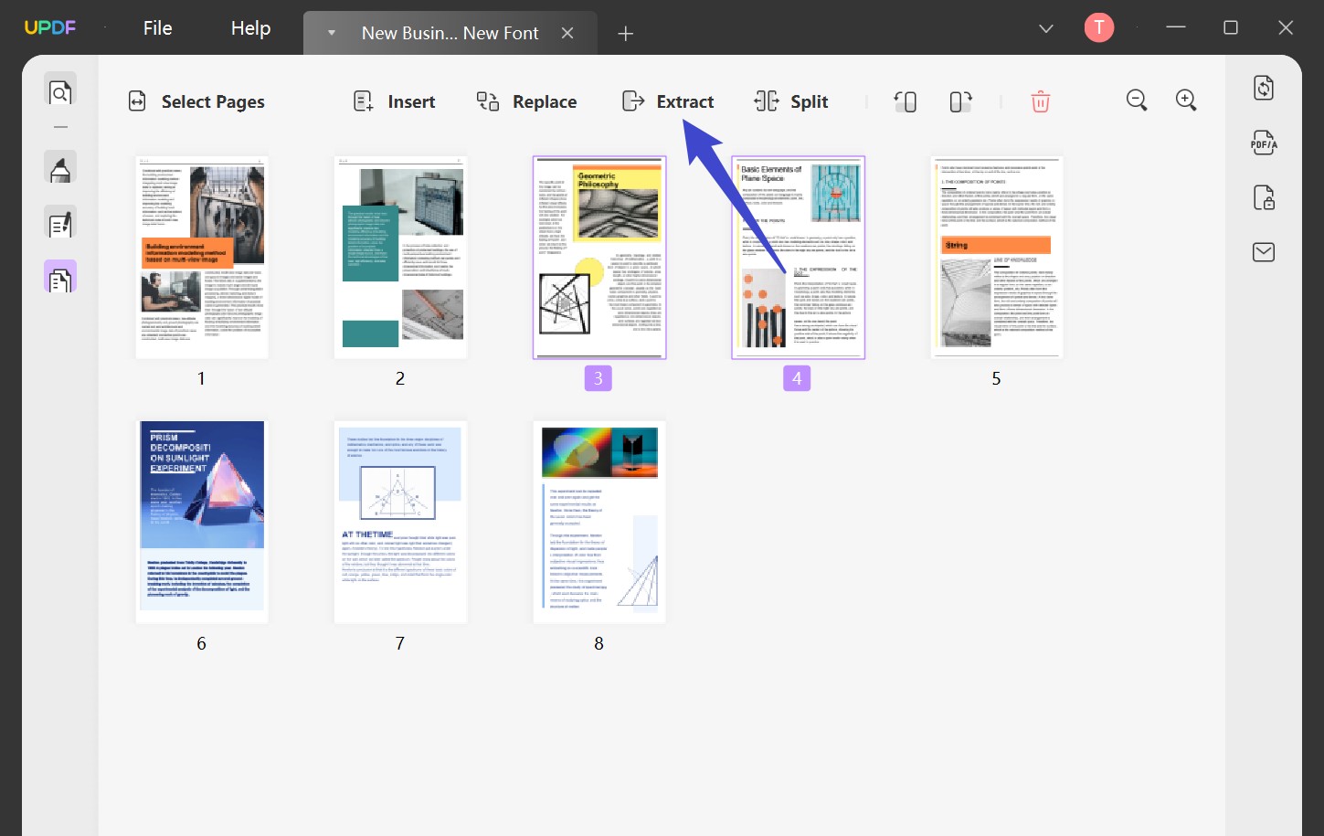 Organizza le pagine con UPDF per Windows | Guida Utente