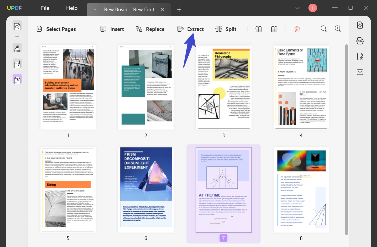 Organize Pages with UPDF for Windows | User Guide