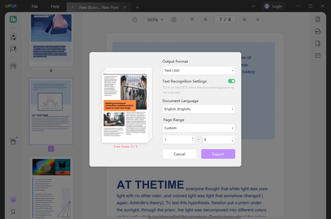 Convertir une image PDF en texte avec OCR - UPDF