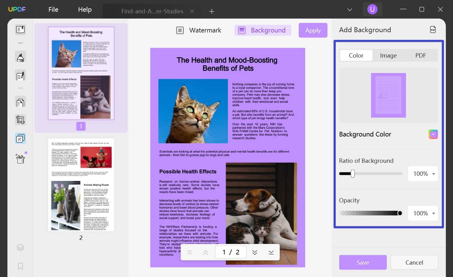 How to Add Background to PDF on Windows | User Guide