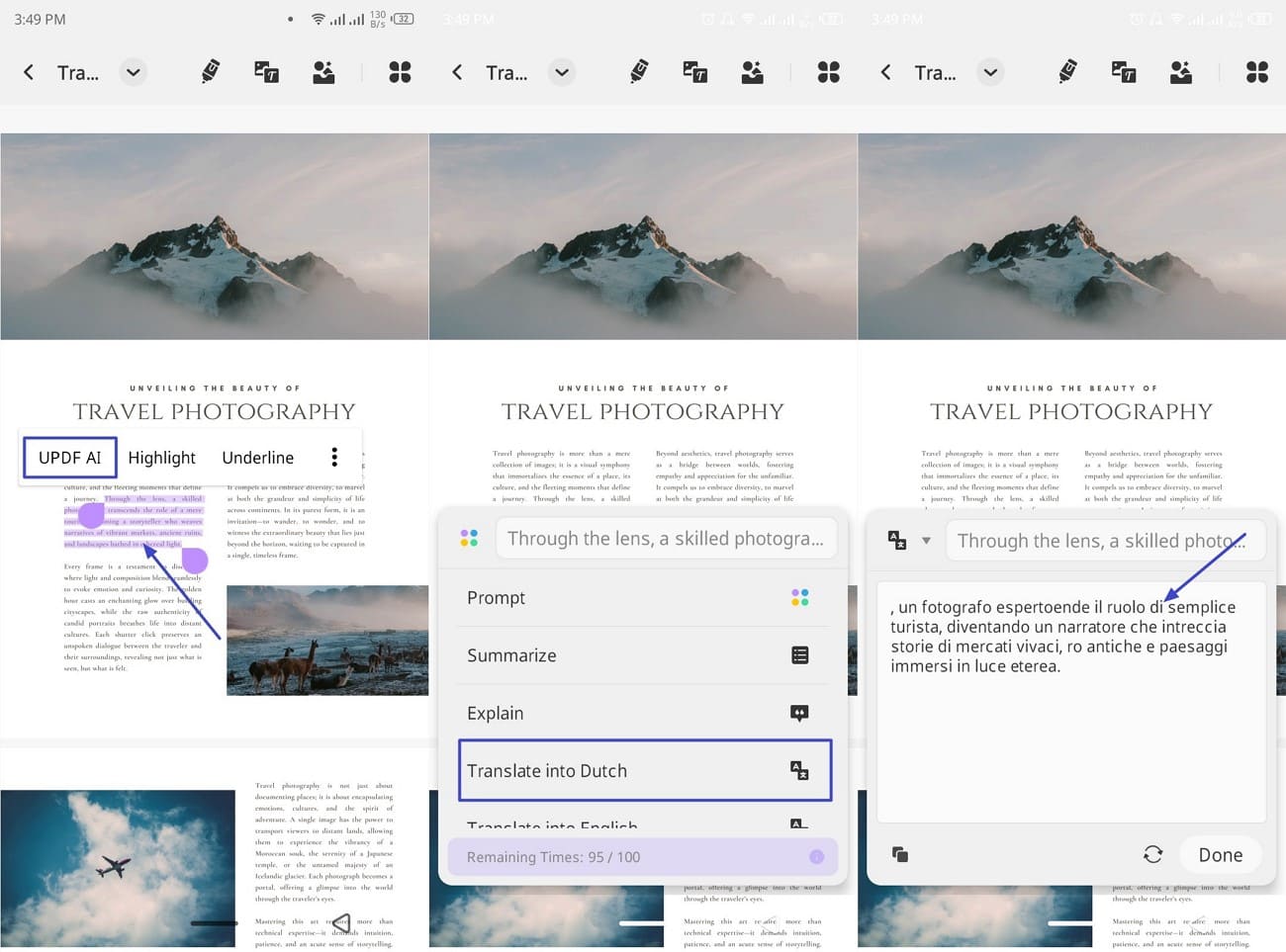 Translate PDFs with UPDF AI | UPDF User Guide