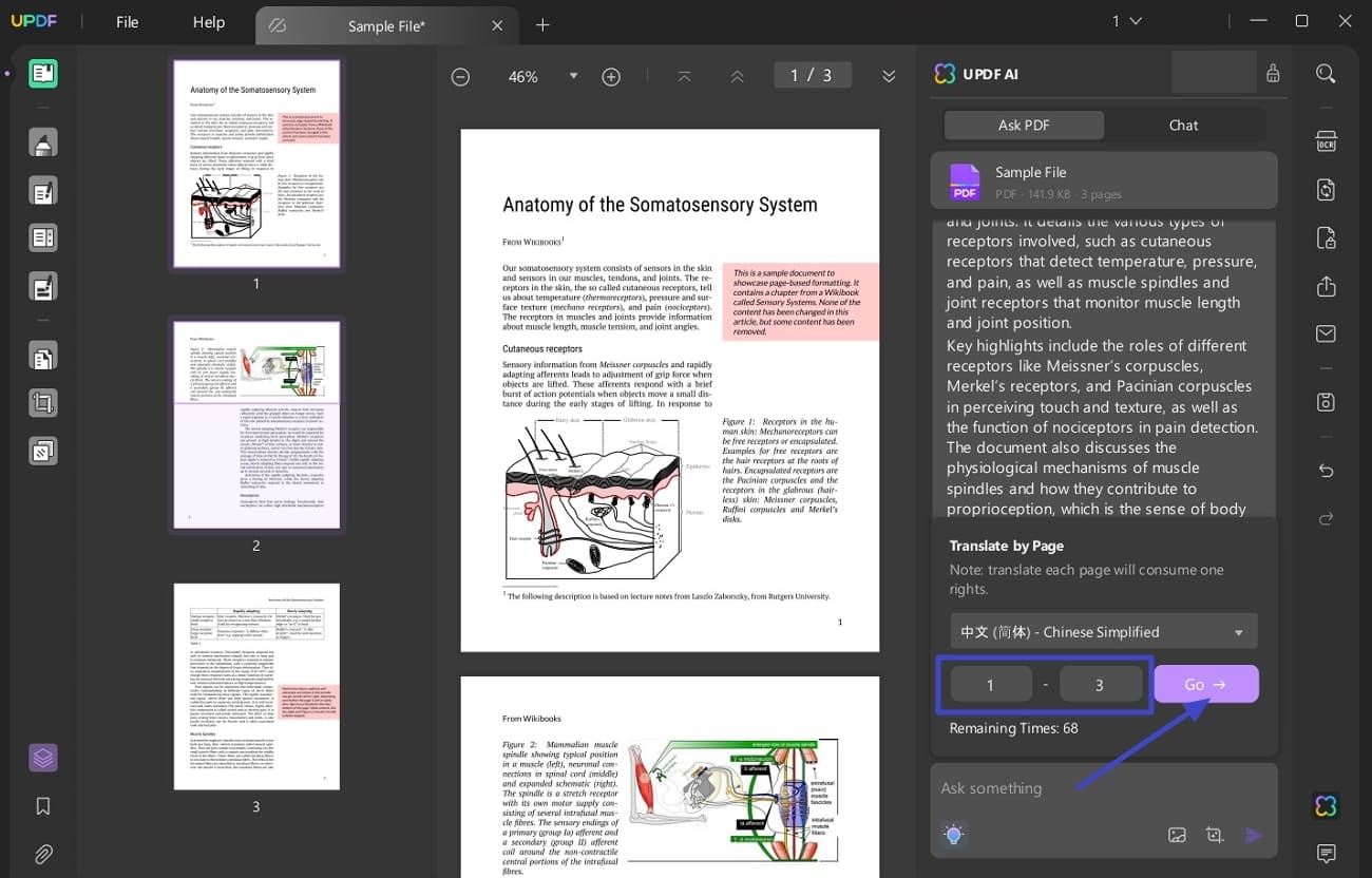 Translate PDFs with UPDF AI | UPDF User Guide