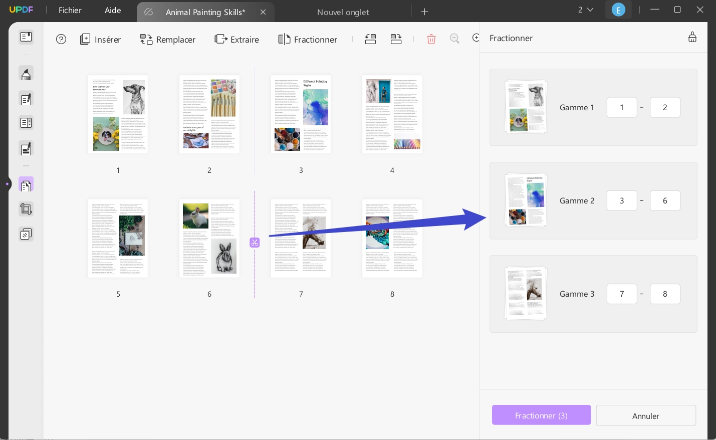 Diviser un document PDF en ligne ou hors ligne rapidement | UPDF