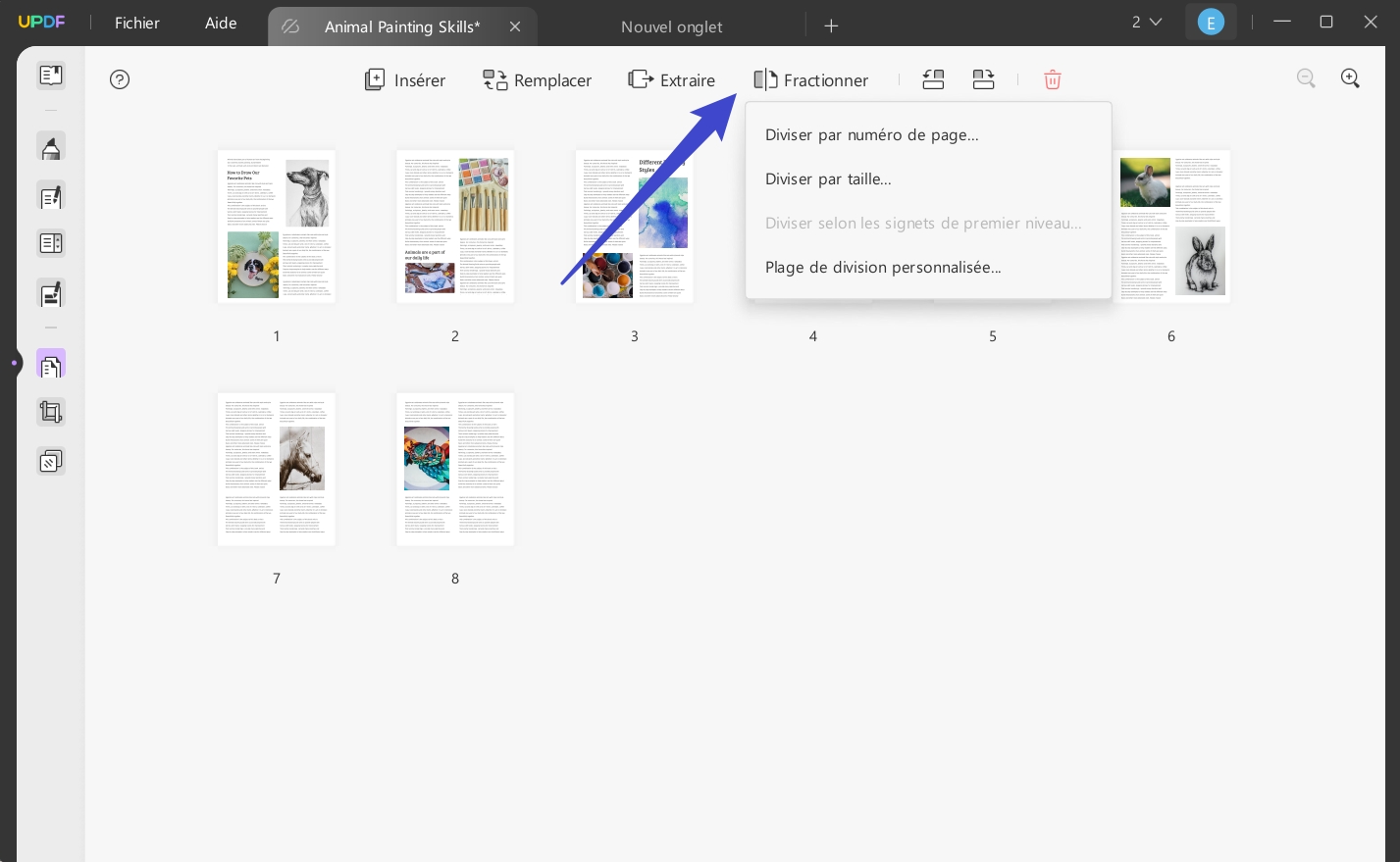 Diviser un document PDF en ligne ou hors ligne rapidement | UPDF