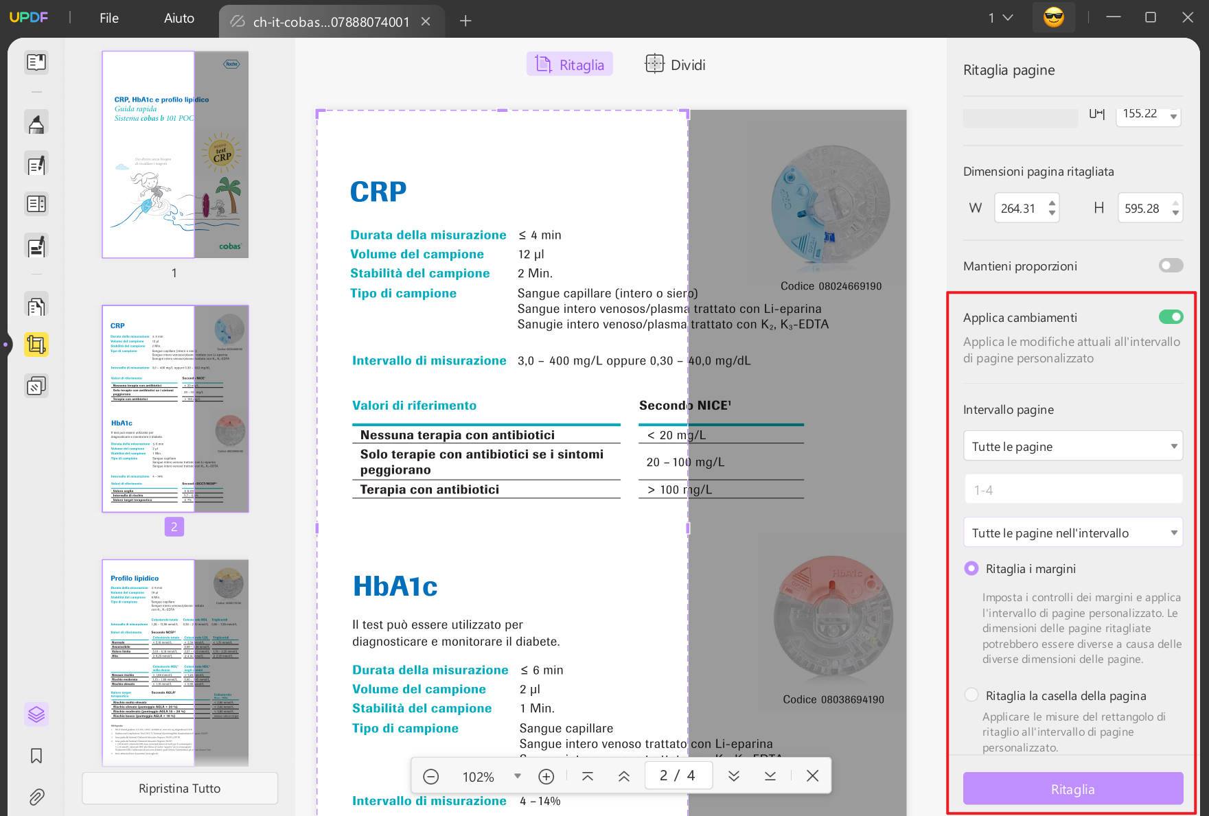 Ritagliare pagine in PDF su Windows | Guida Utente