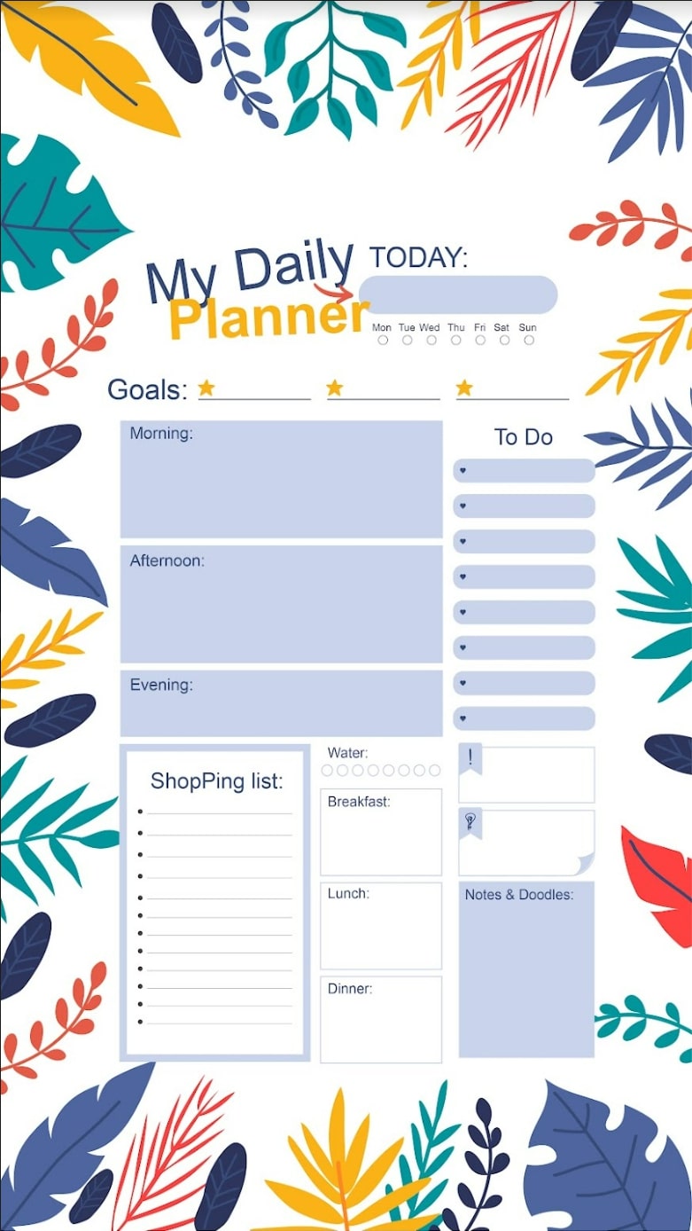 Best Printable and Editable Daily Planner Templates | UPDF
