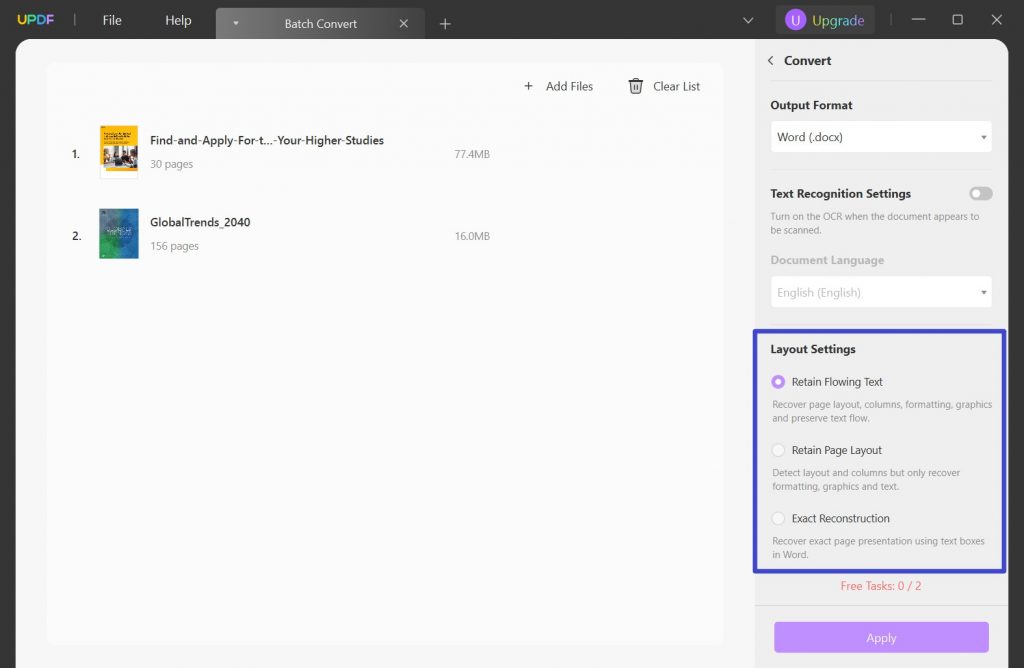Stapelverarbeitung von PDFs mit UPDF für Windows