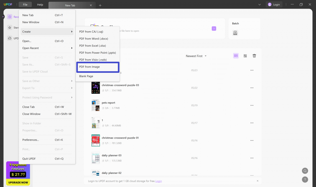 UPDFを使用してTIFFをPDFに変換する方法