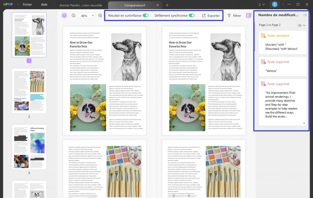 3 façons simples de comparer des documents PDF | UPDF