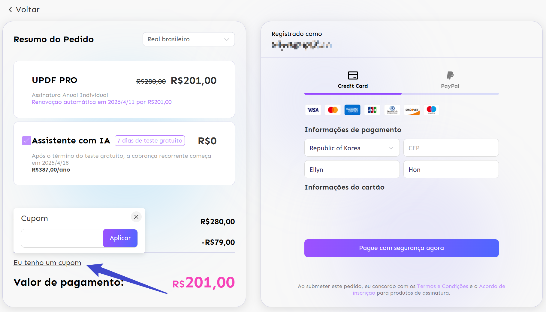 Como Registrar e Ativar o UPDF | Guia do Usuário