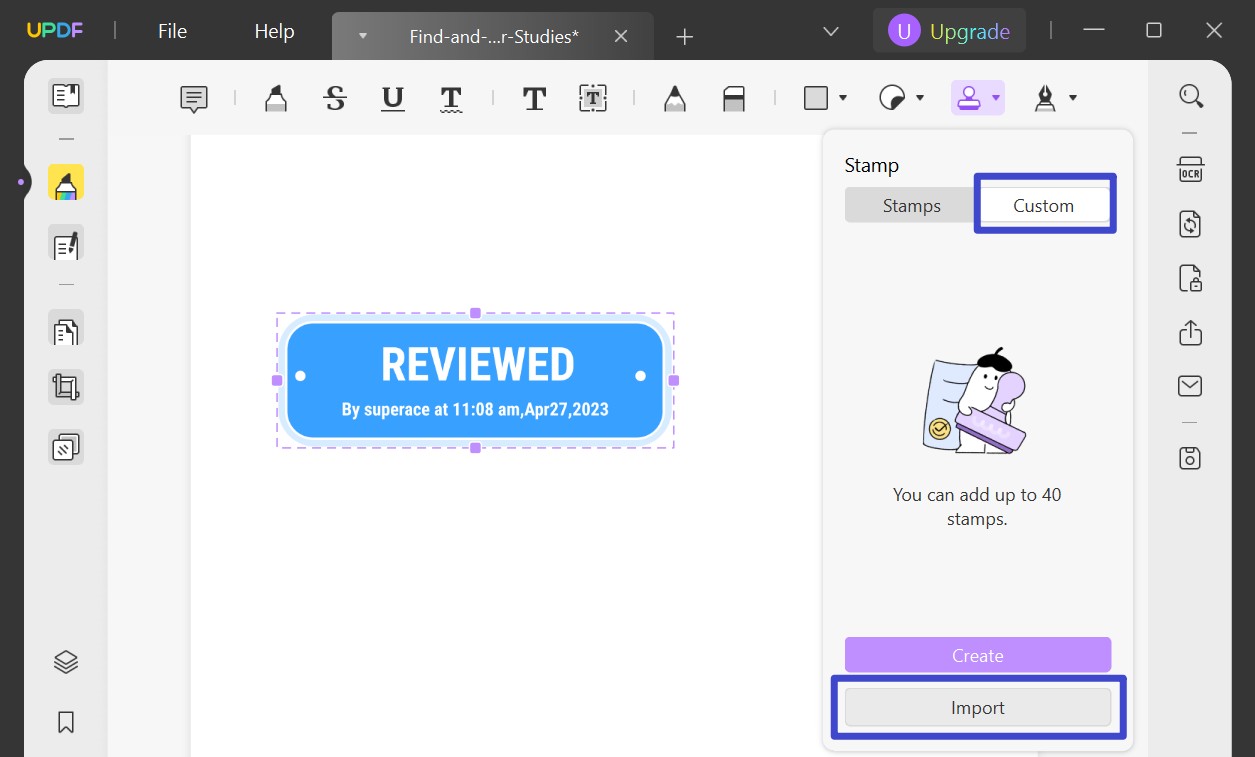 How to Create Stamp Online for PDF? (Easy Guide) | UPDF