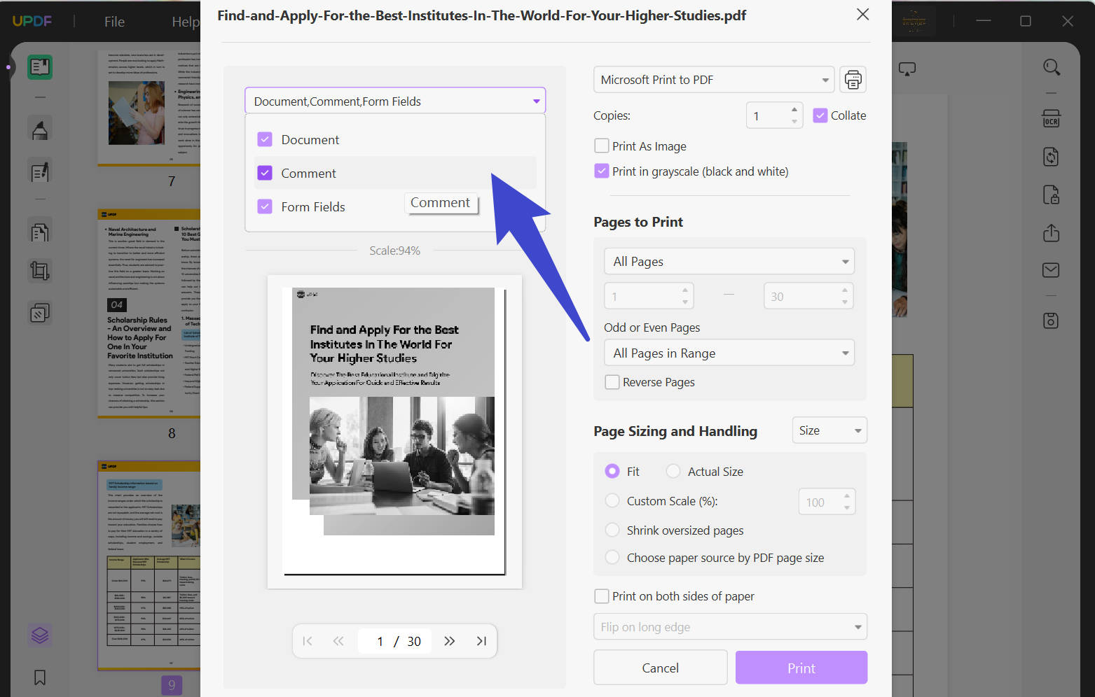 Print PDF With Comments Fail PROOF Way UPDF