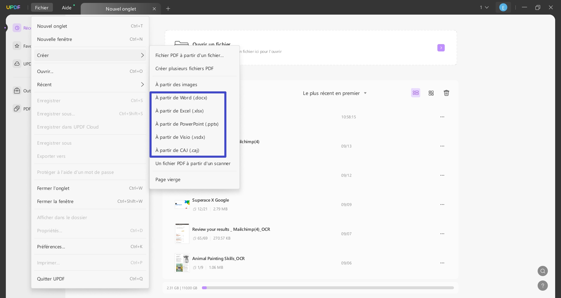 Créer des fichiers PDF avec UPDF | Mode d’Emploi