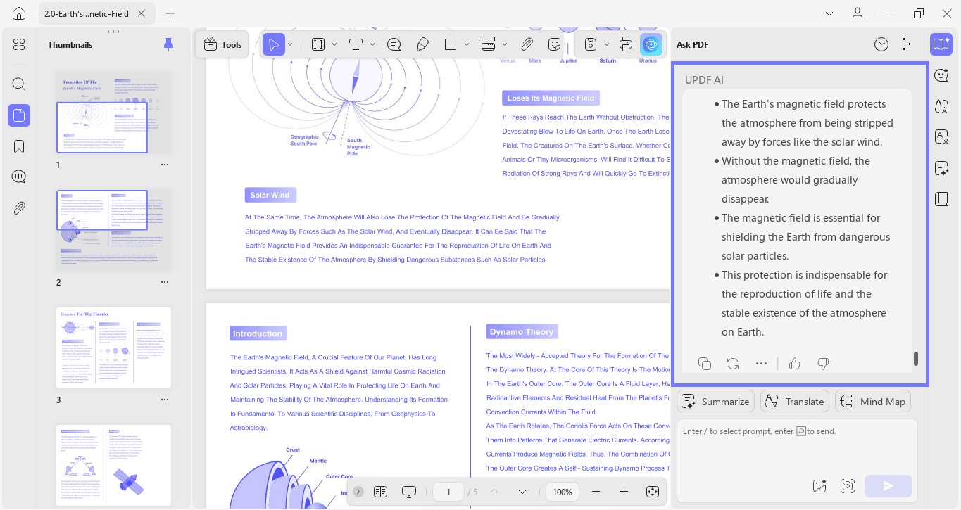 Summarize PDFs with UPDF AI | UPDF User Guide