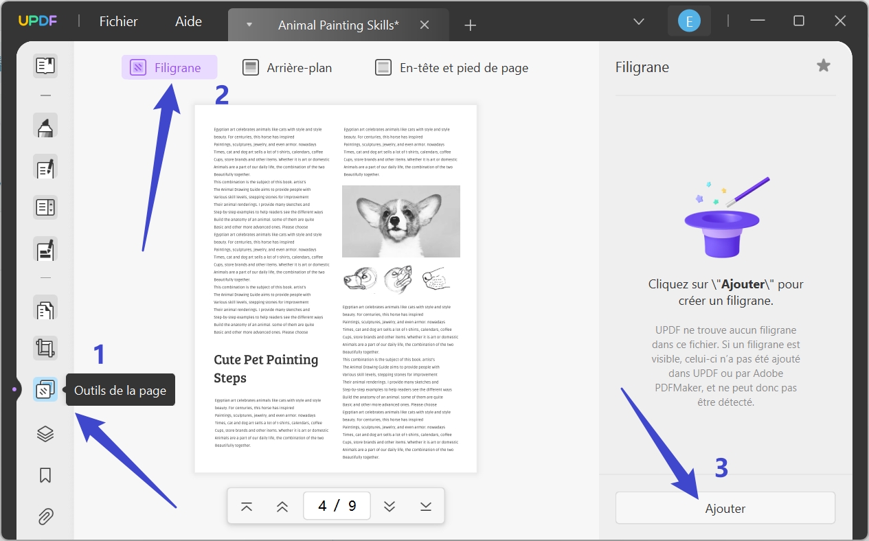 Comment ajouter un filigrane sur PDF facilement | UPDF