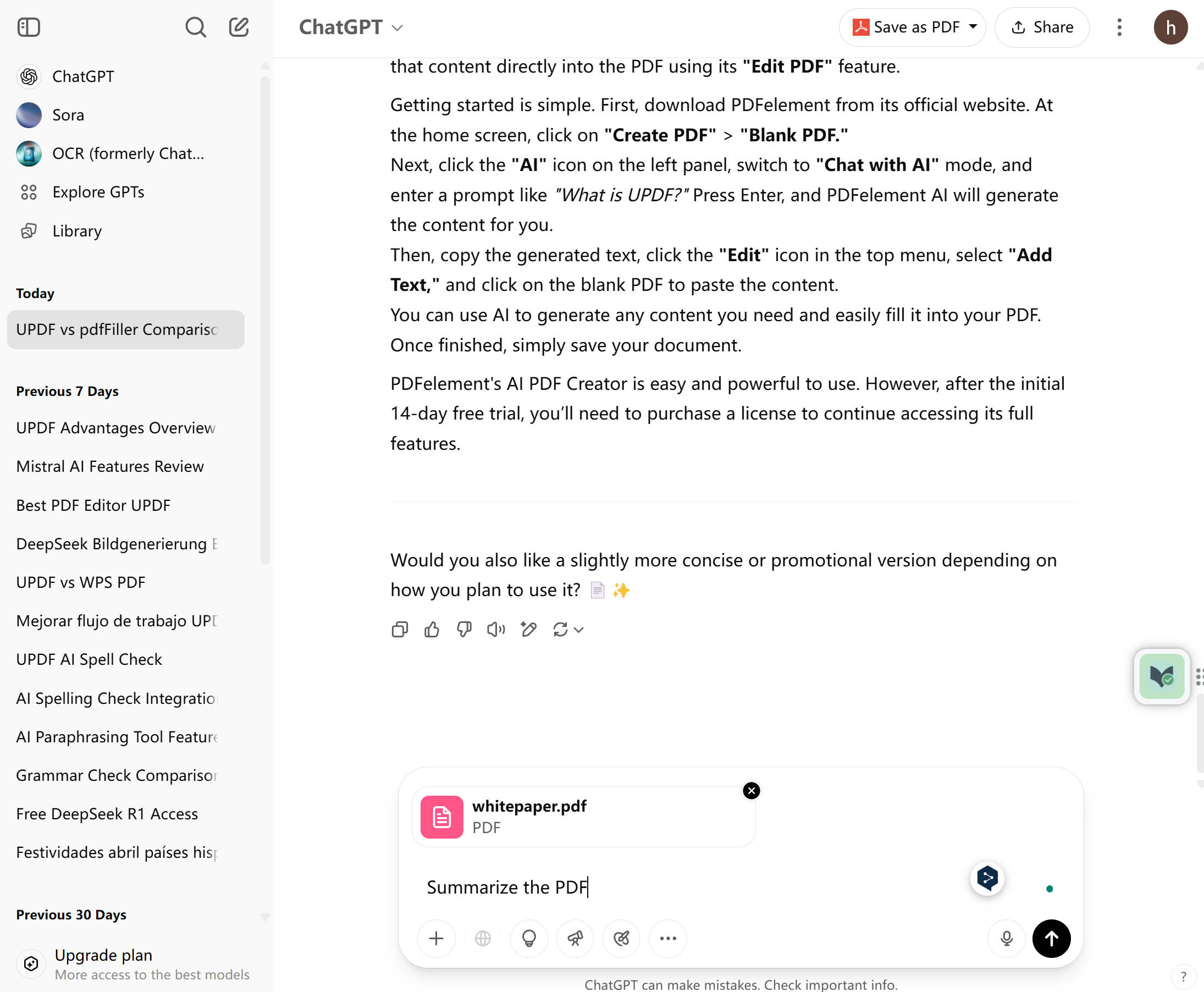 How to Use ChatGPT to Read PDF in 2 Easy Ways? | UPDF