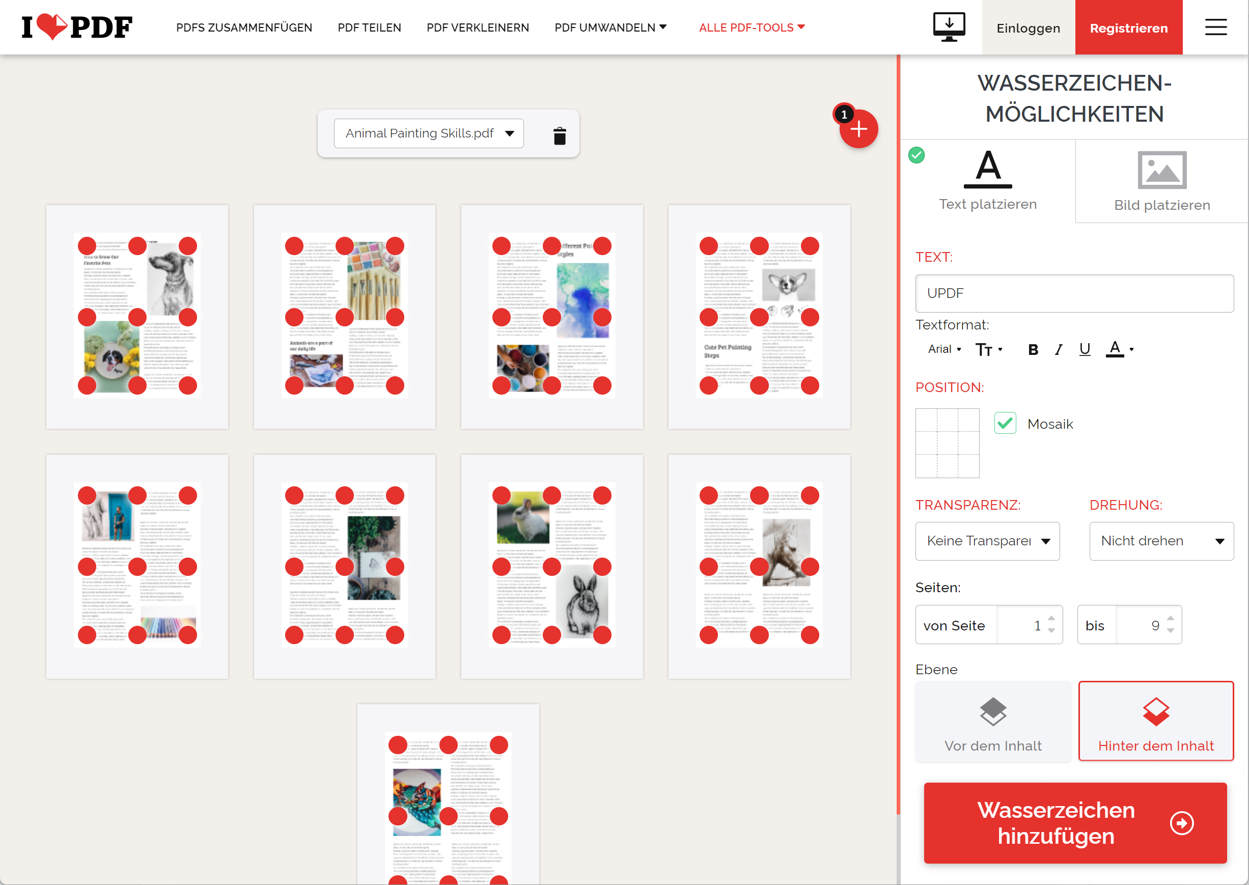 PDF Wasserzeichen einfügen: Die umfassende Lösungen | UPDF