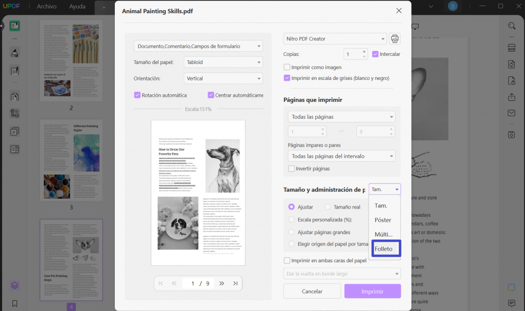 Métodos fáciles para imprimir PDF como folleto | UPDF