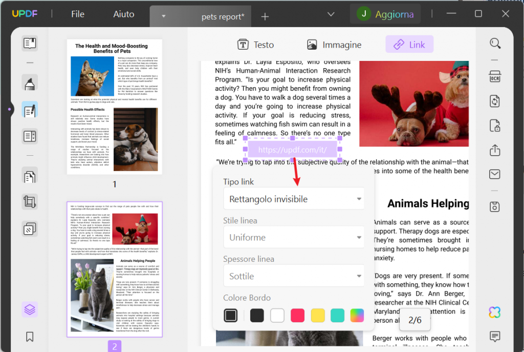 Come inserire link in PDF | UPDF