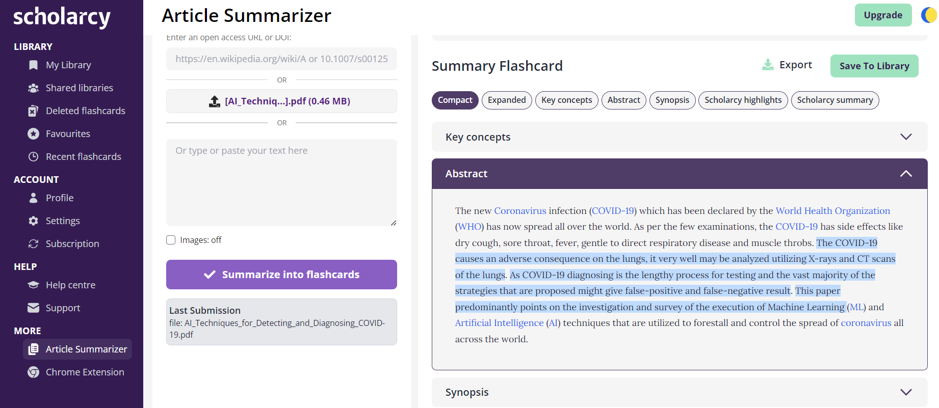 Scholarcy Research Paper Summarizer: (Key Features) | UPDF