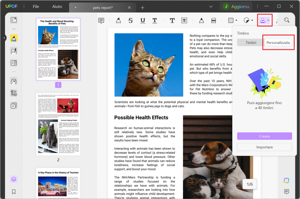 Come creare timbri in PDF online | UPDF