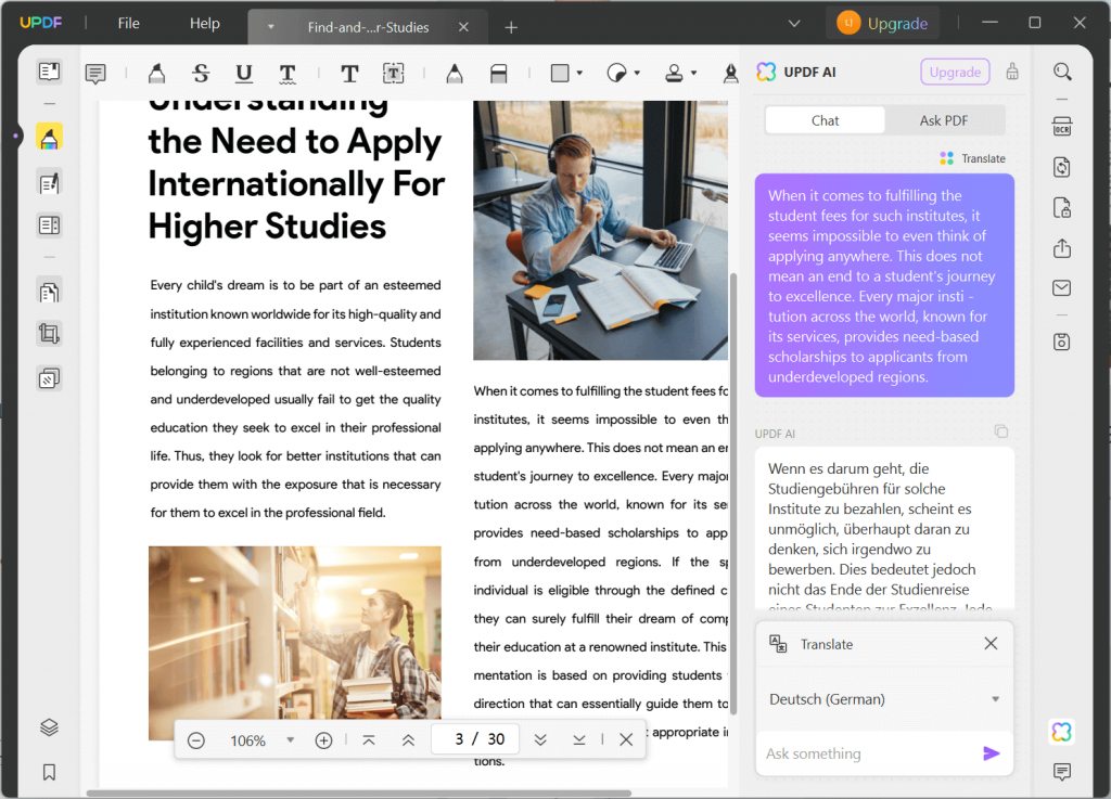 How to Translate PDF from English to German? (4 Ways) | UPDF