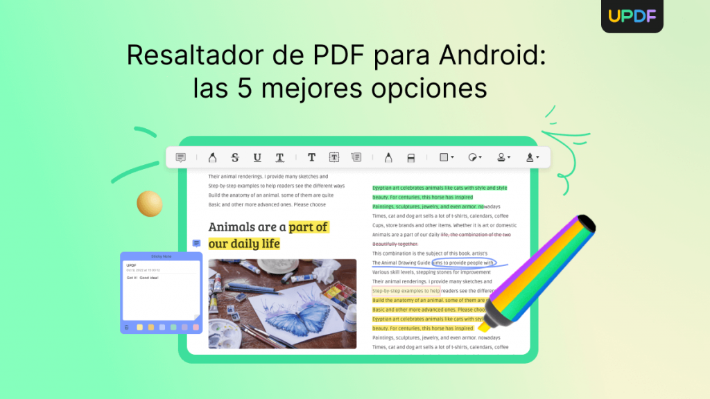 Los 5 mejores resaltadores de PDF para Android este | UPDF