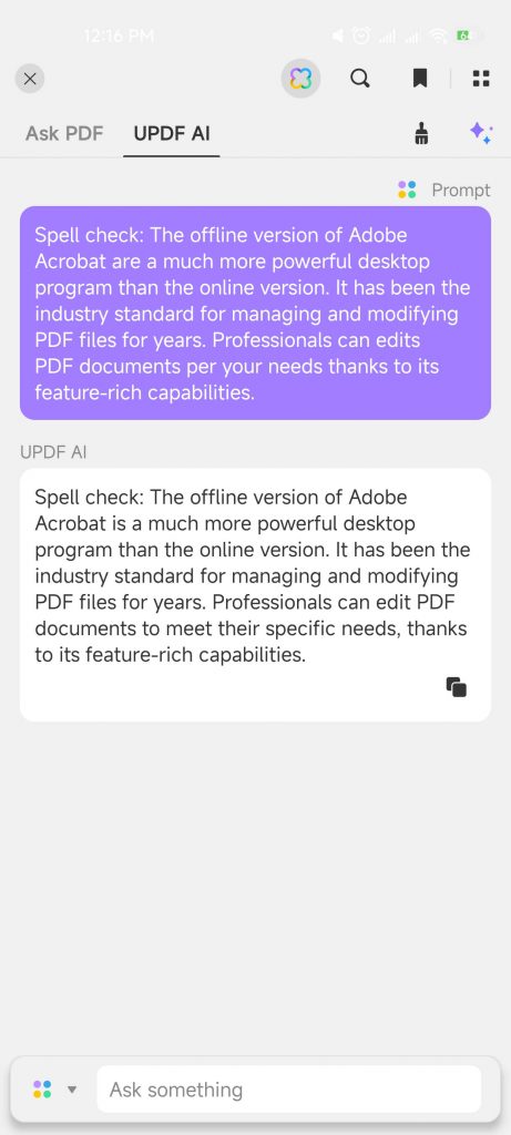 UPDF AI لنظام Android | دليل المستخدم