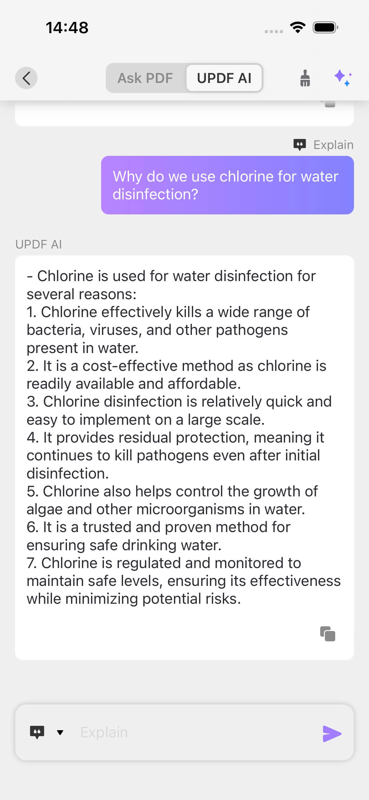 iOS용 UPDF AI | 사용자 가이드