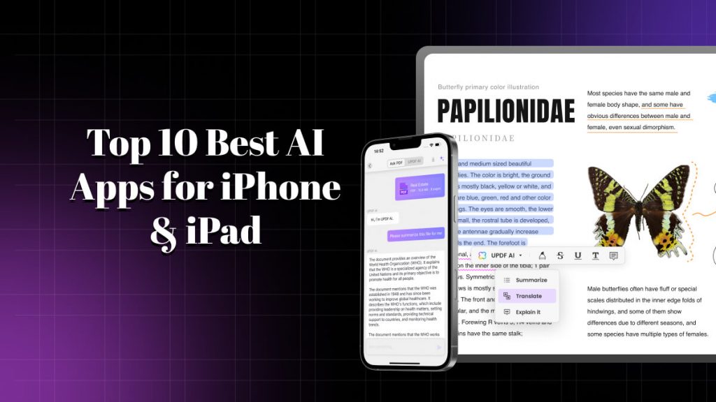 Top 10 AI Apps for iPhone & iPad to Transform Your Life | UPDF