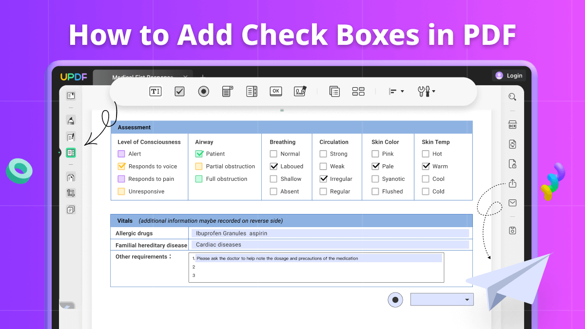 How To Add Check Boxes In PDF With without Acrobat DC UPDF
