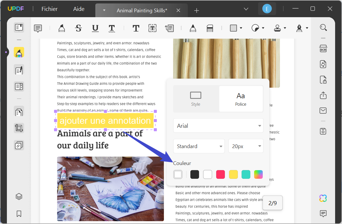 2 méthodes pour changer la couleur du texte d'un PDF | UPDF