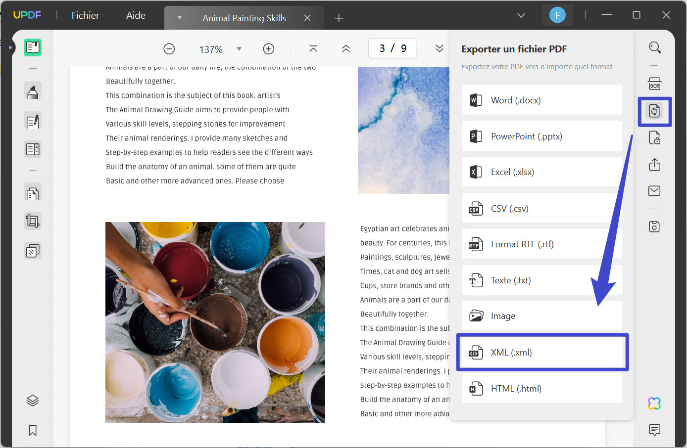 3 méthodes simples à convertir un PDF en XML | UPDF