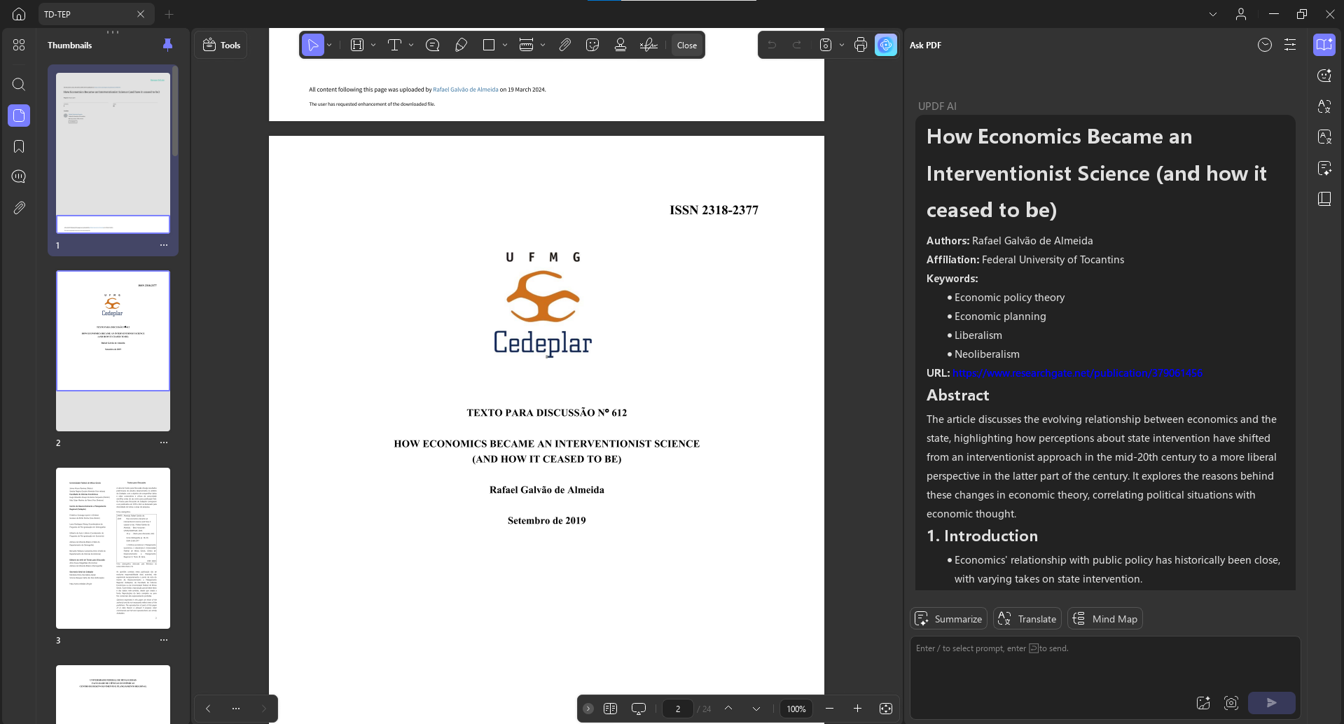 Chat with PDF: Summarize, Translate, and Explain PDFs - UPDF