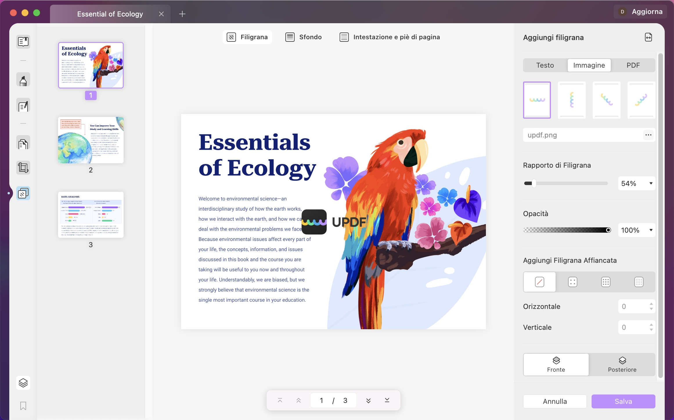 Come aggiungere filigrana a PDF su Mac | UPDF