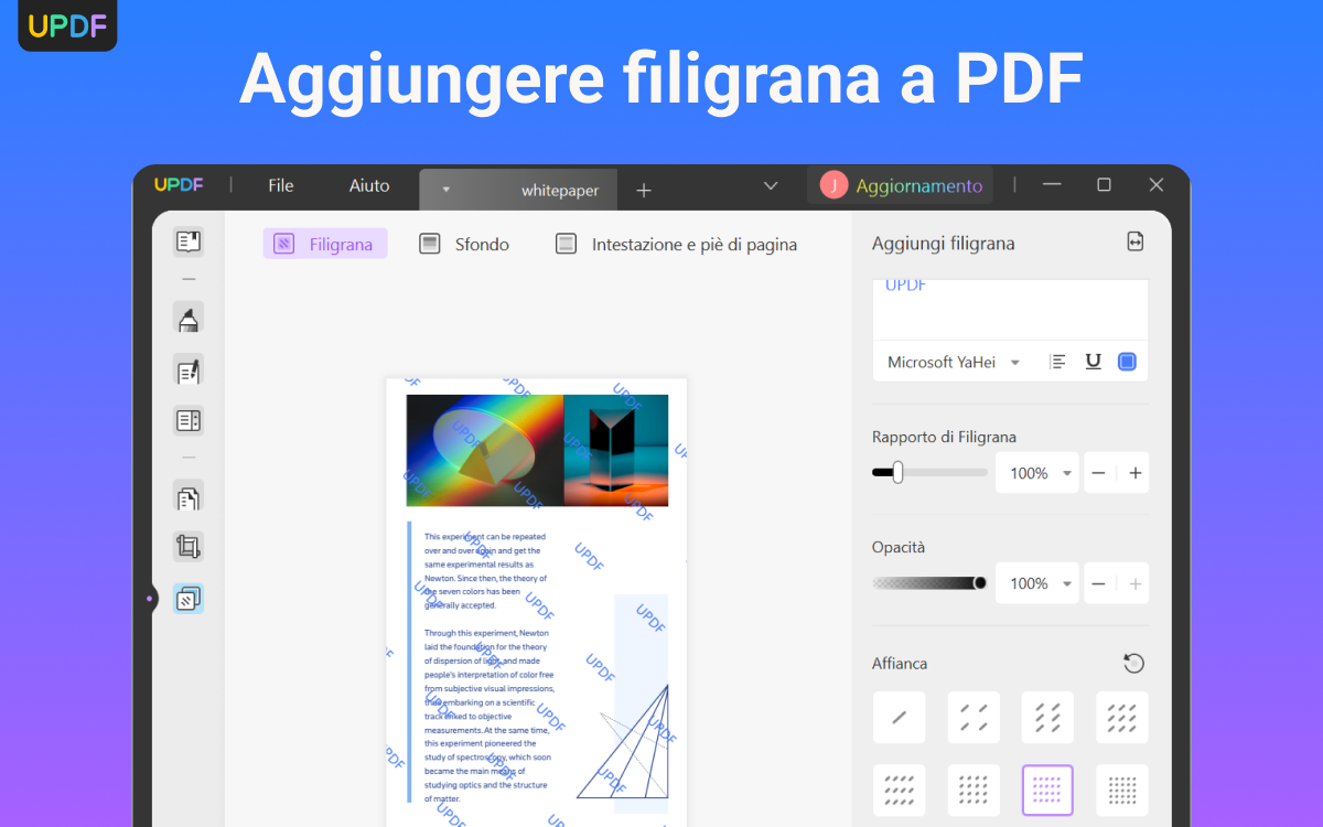 Come aggiungere filigrana a PDF su Mac | UPDF
