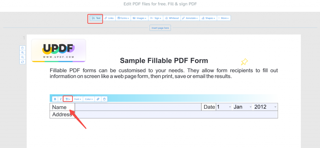 How to Change Font Size in PDF Fillable Form? (3 Ways) | UPDF