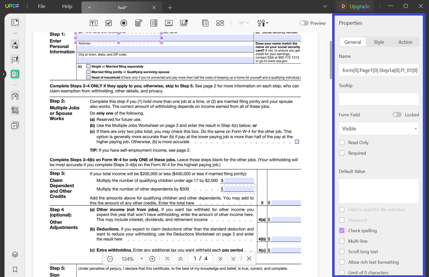 How to Fill Out a W-4 Form (Free Methods Only) | UPDF