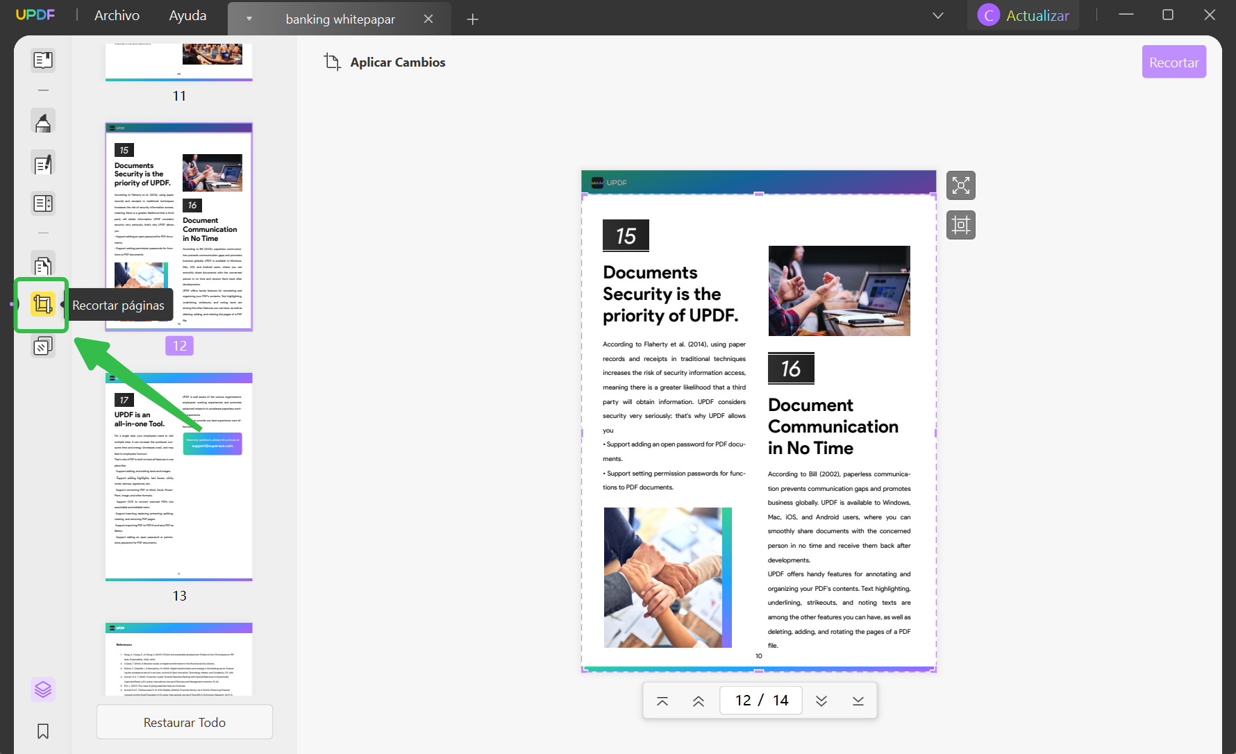 2 métodos fáciles para recortar PDF | UPDF