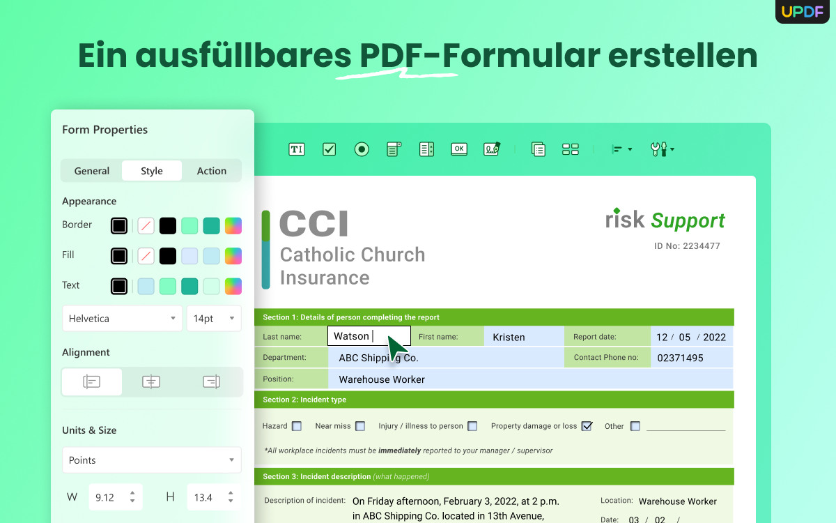 Wie Sie ein ausfüllbares Formular in Word erstellen? | UPDF