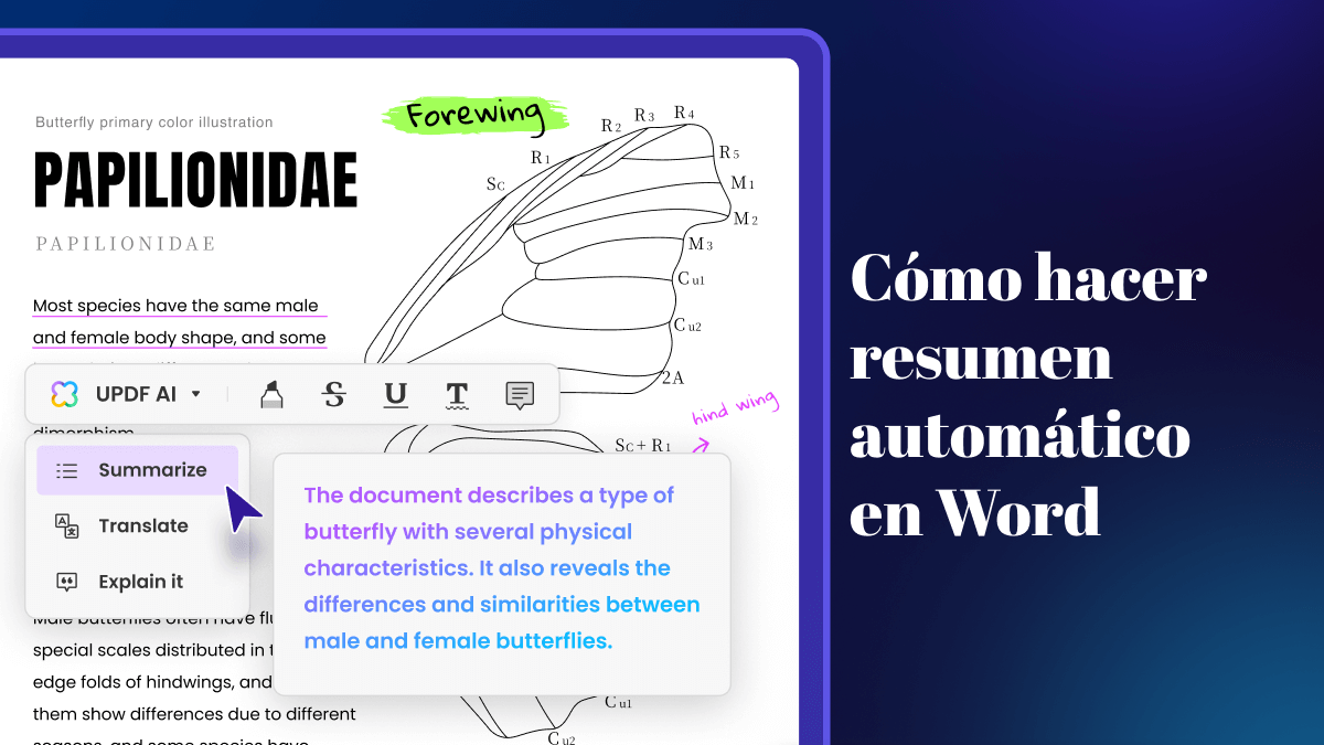 La solución simple para hacer resumen automático en Word | UPDF