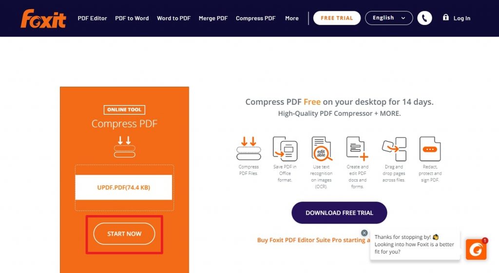 Compress PDF with Foxit and its Perfect Alternative | UPDF