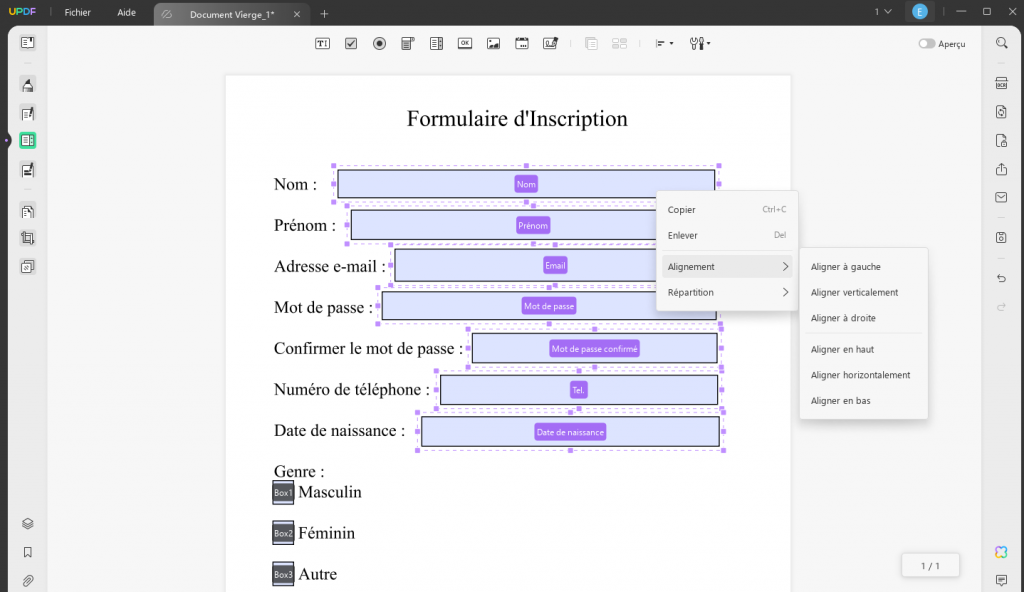 3 façons pour créer un formulaire PDF remplissable | UPDF