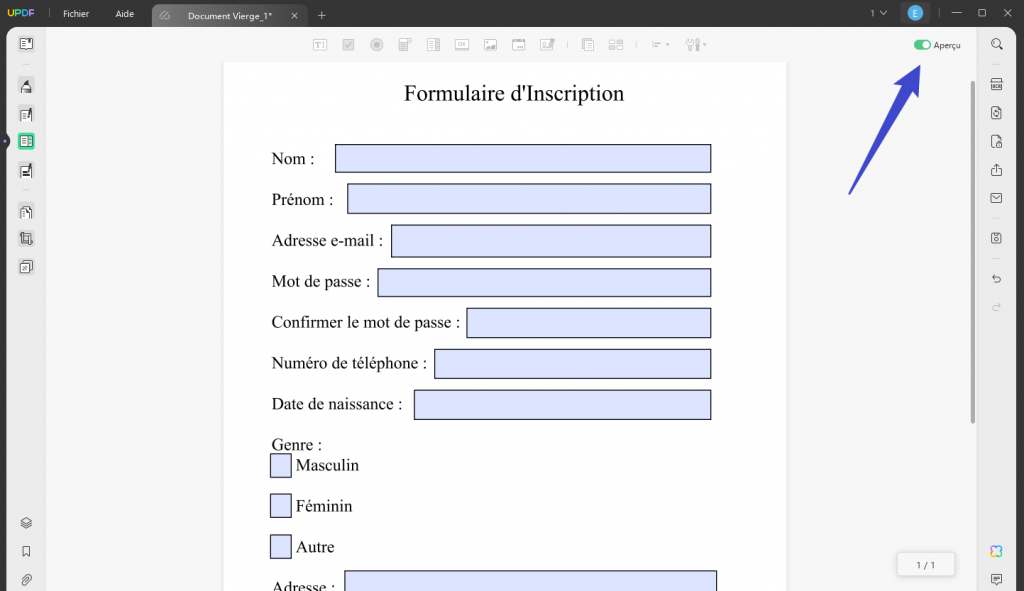 3 façons pour créer un formulaire PDF remplissable | UPDF