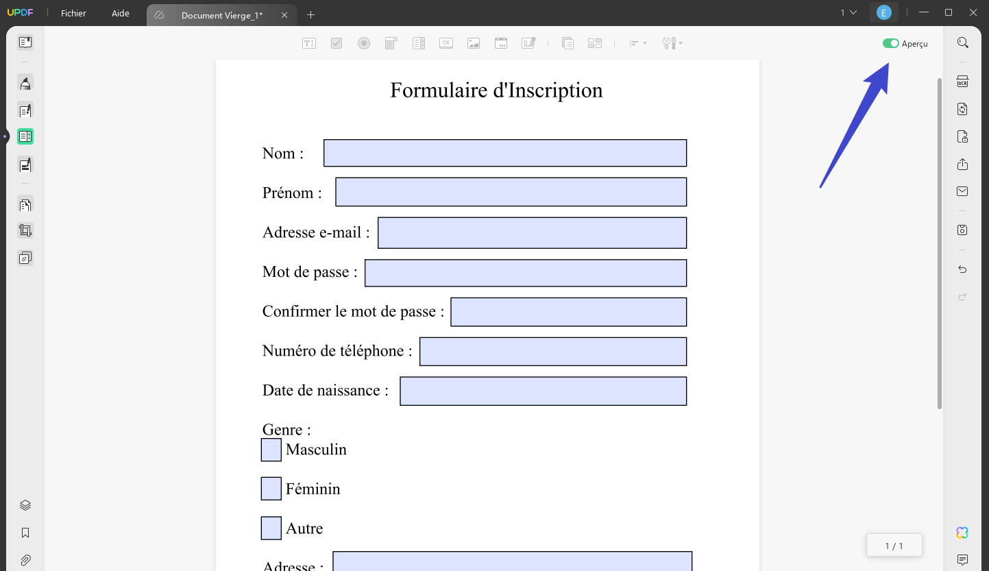 3 façons pour créer un formulaire PDF remplissable | UPDF
