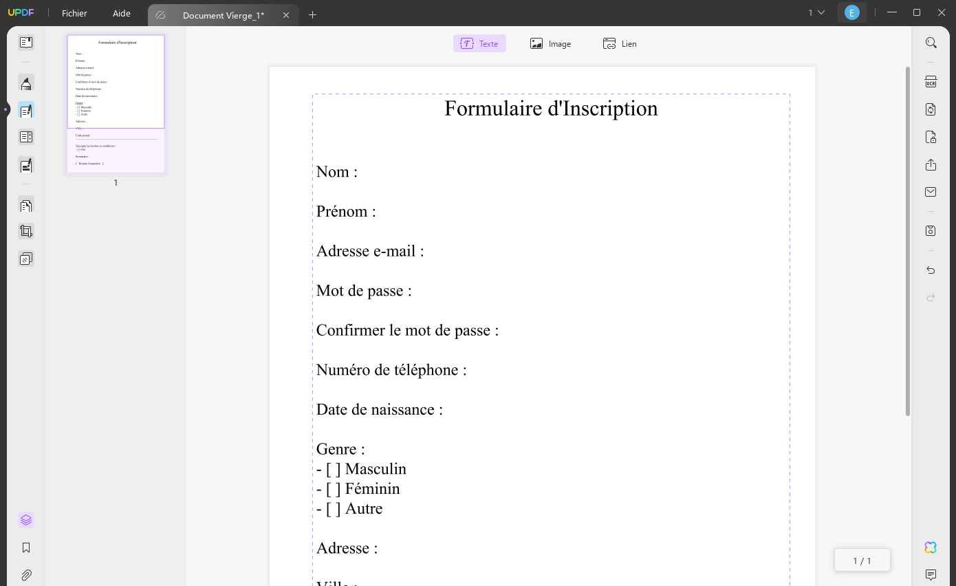 3 façons pour créer un formulaire PDF remplissable | UPDF