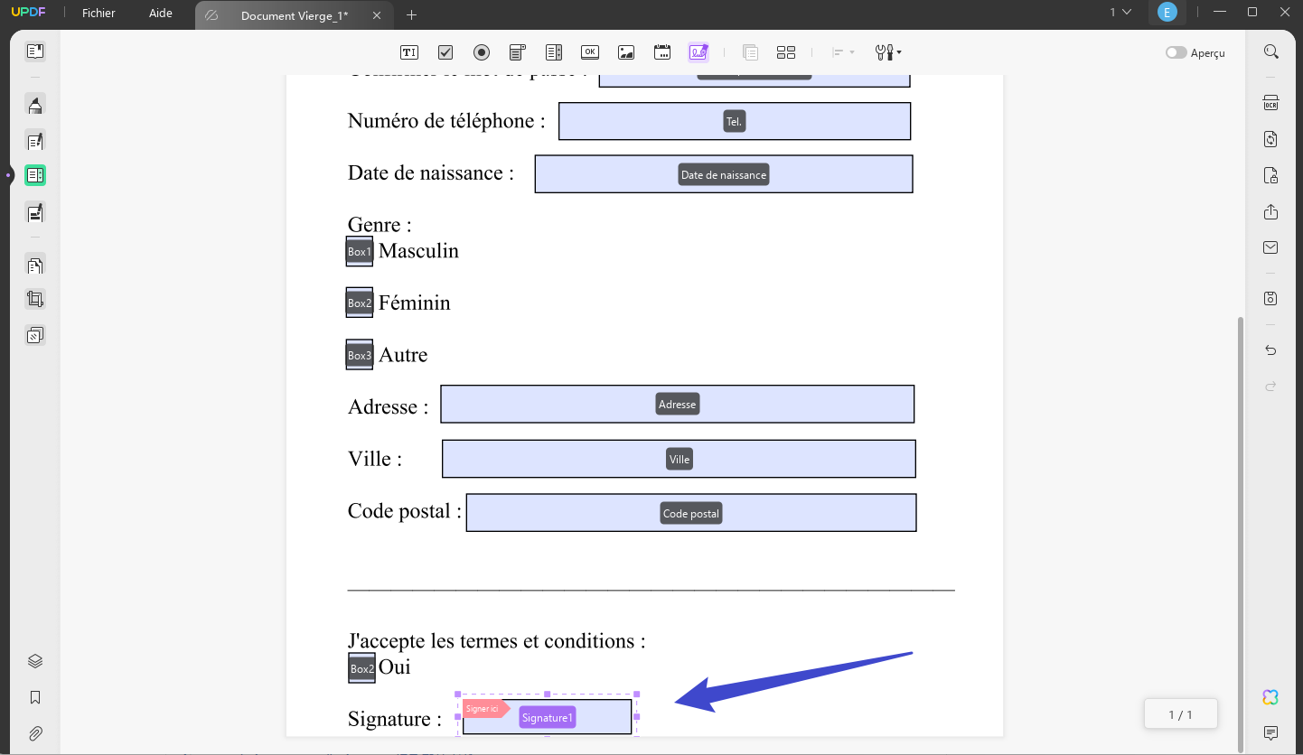 3 façons pour créer un formulaire PDF remplissable | UPDF